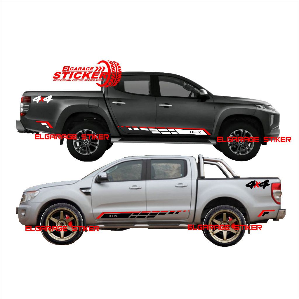 4x4 Car Sticker hilux triton dmax Car Variation Sticker cutting hilux ...