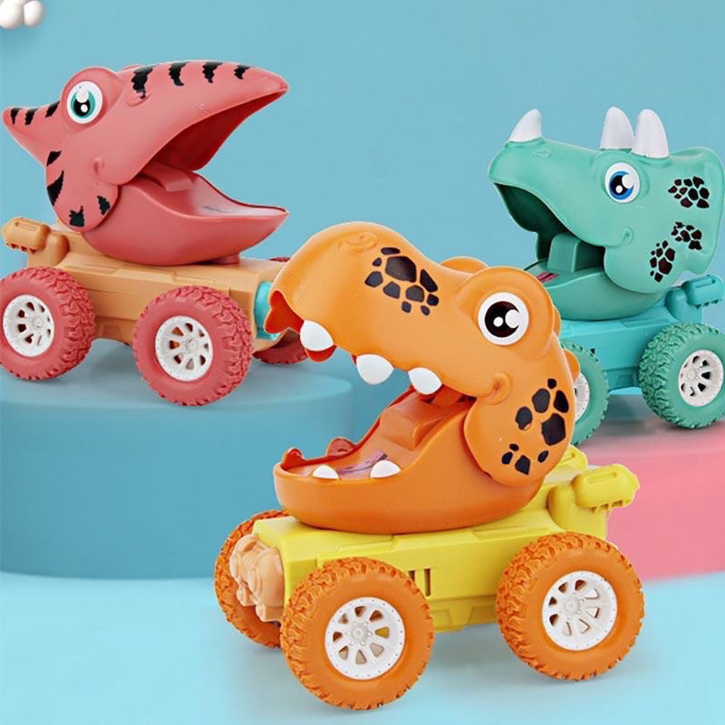 Dinosaur car / dino car/ dino car/ cute dino head press car toy/ dino ...