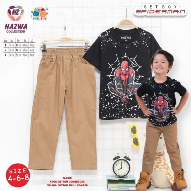 Spiderman Boys Set Hayza | Shopee Singapore