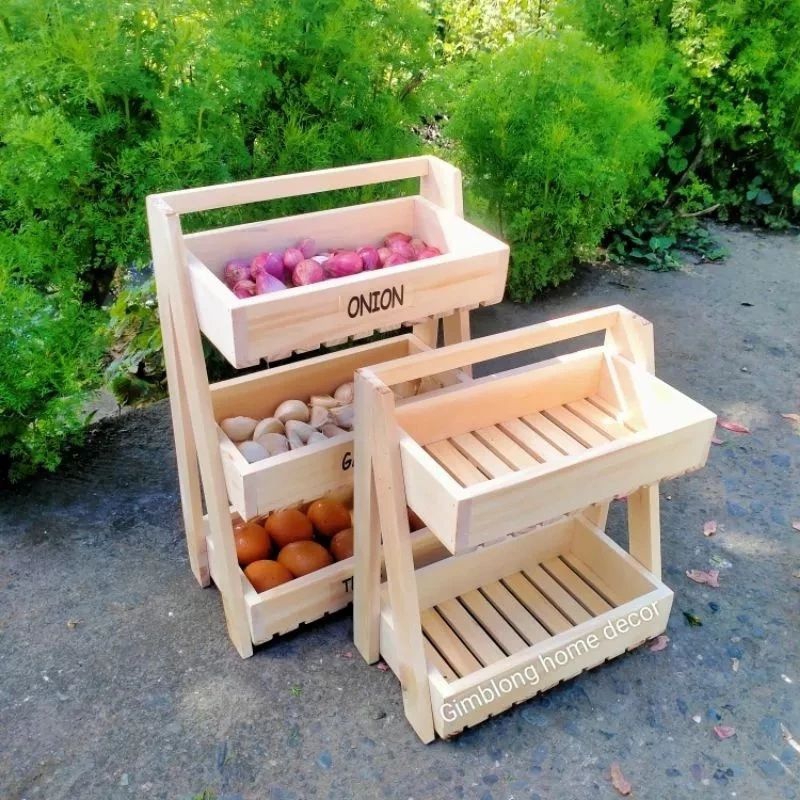 Stacking kitchen onion and spice rack, minimalist spice rack, potato ...