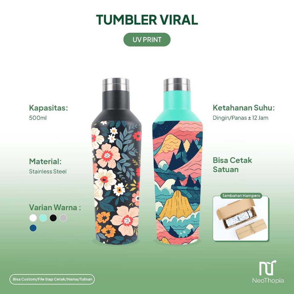 Custom Tumbler Premium Viral Stainless 500ml Uv Print Promotional ...