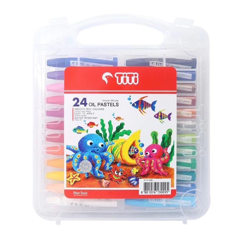 TiTi Crayon/Oil pastel 24 colors (1set) | Shopee Singapore