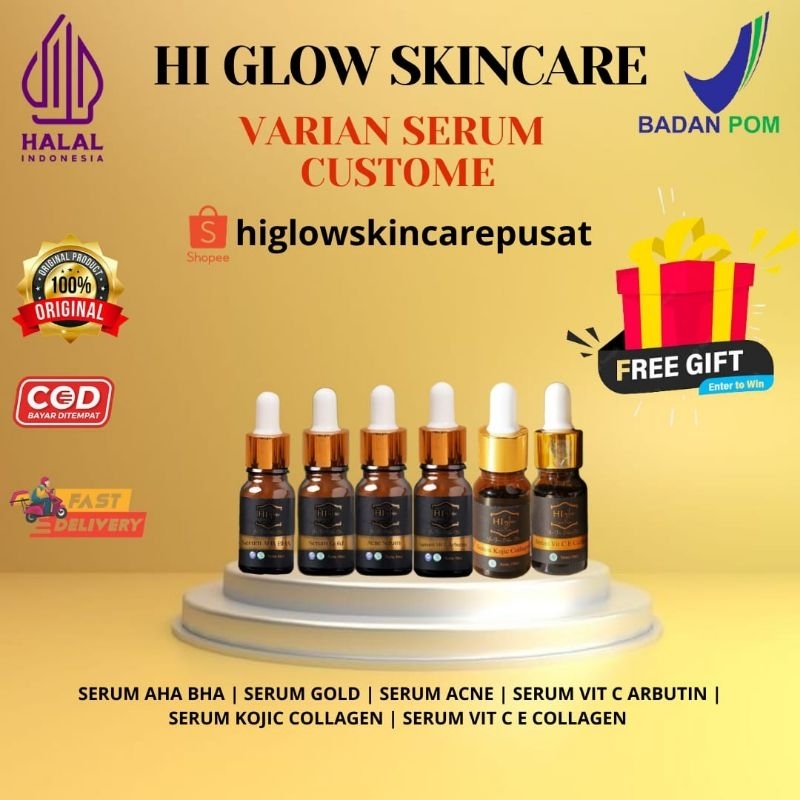 Vit C ARBUTIN HI GLOW SERUM/ AHA BHA SERUM HI GLOW SKINCARE BPOM/HALAL/ORIGINAL | Shopee Singapore