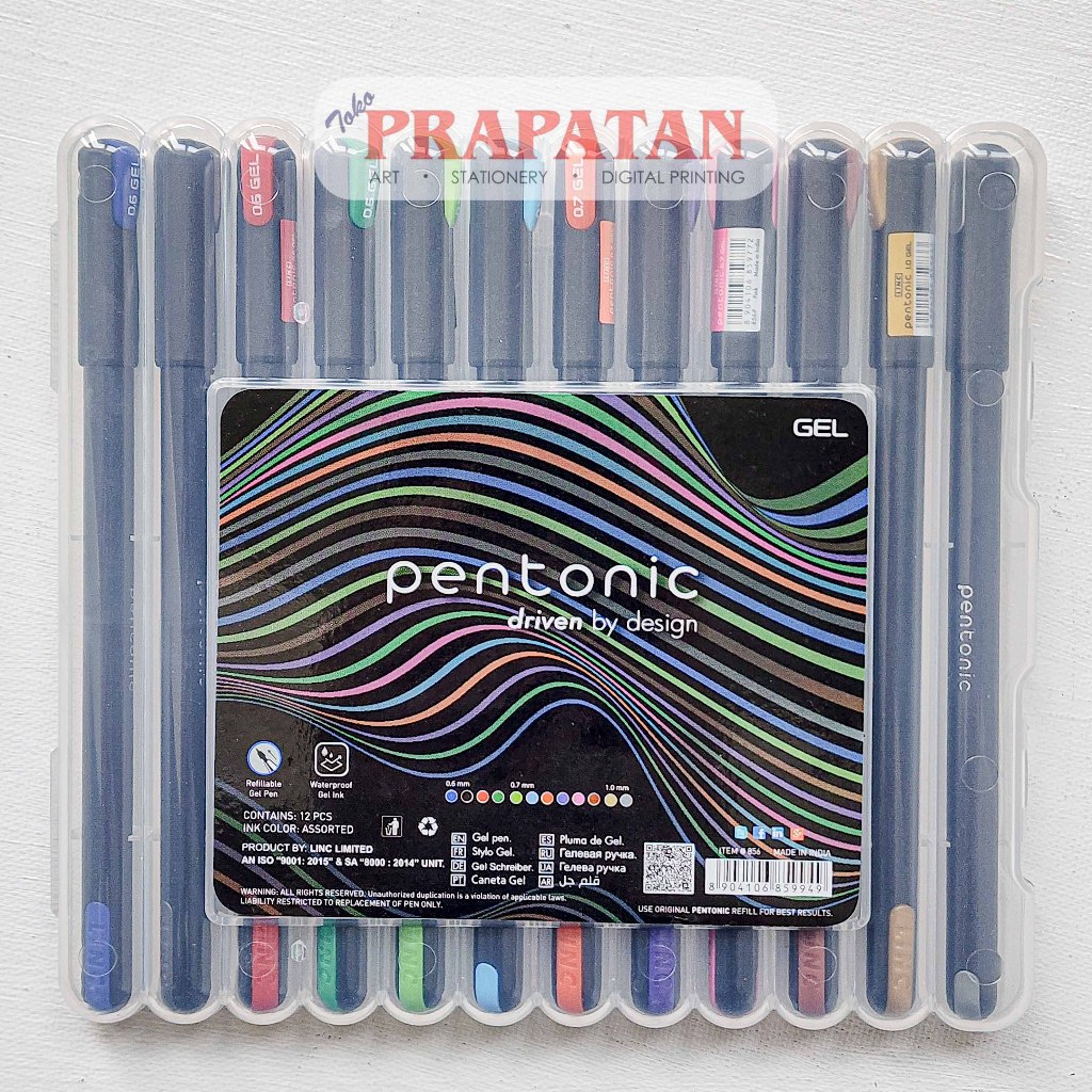 Pentonic Gel Pen Set 12C | Clear Pen | Pen | Shopee Singapore