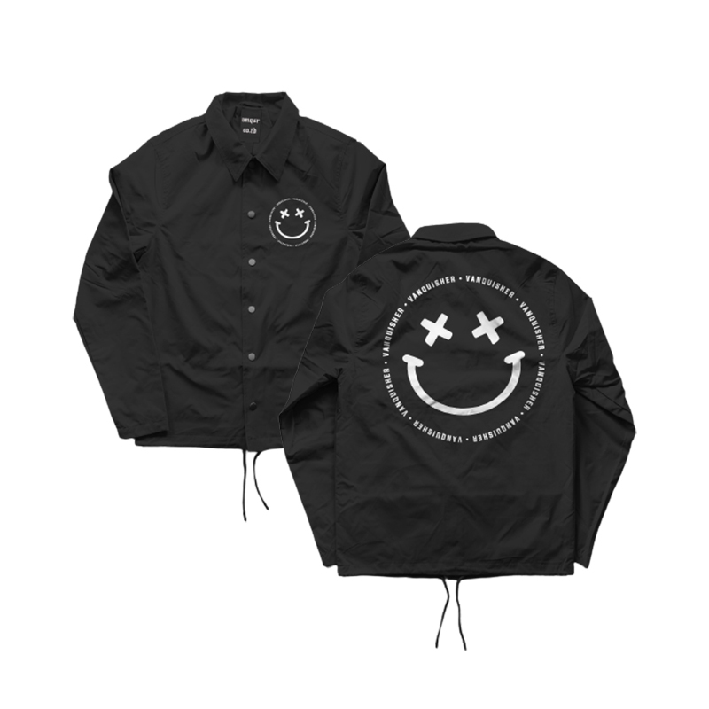 Emoticon Smile Coach Jacket - Men's Women's Coach Jacket - Waterproof ...