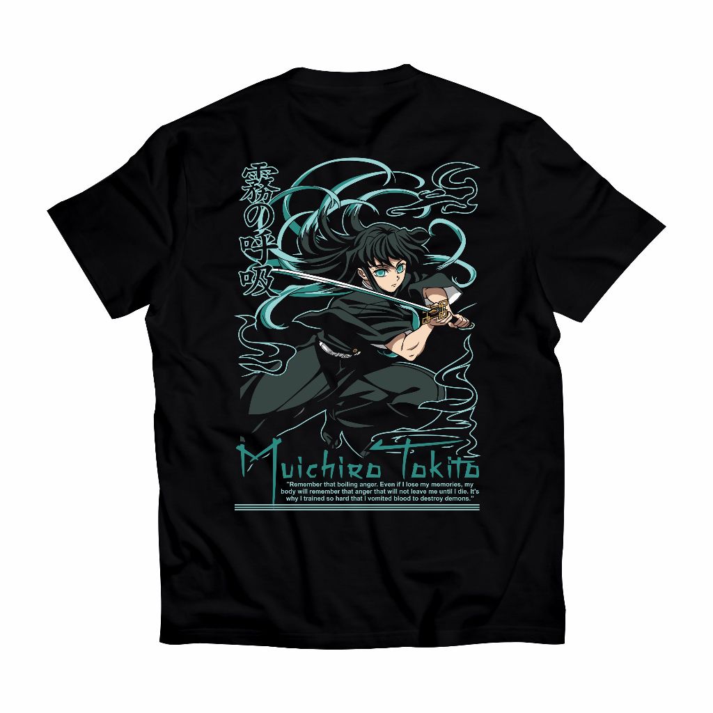 KATUN Muichiro Tokito V2 Demon Slayer 0043 T-Shirt Anime Cotton 24s ...