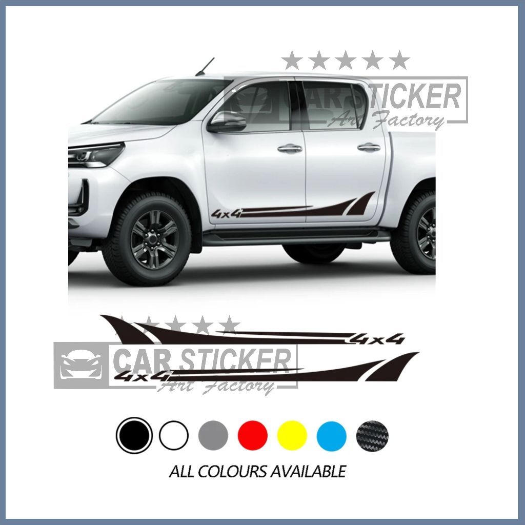 2pcs Car Stickers 4X4 Stickers For Ford Ranger Raptor Isuzu Dma Nissan ...