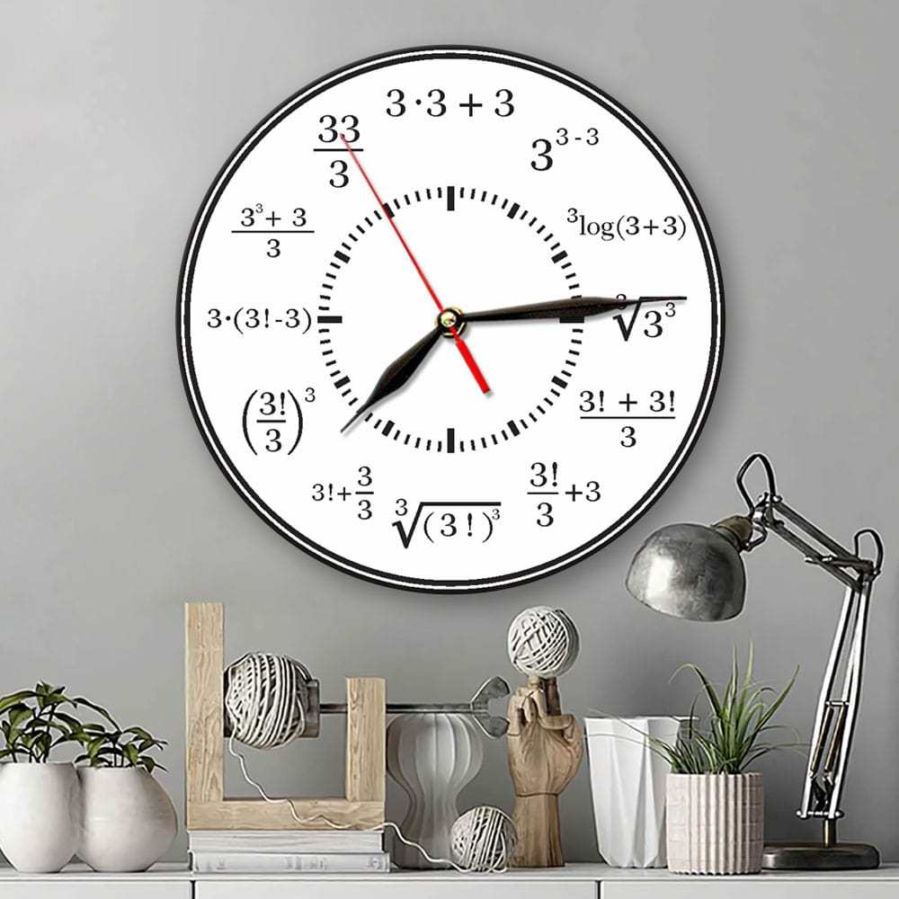 KAYU Mdf Wood Wall Clock MATH FORMULA MATH FORMULAS MATH FORMULAS ...