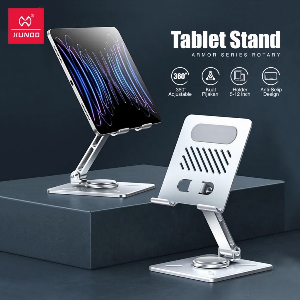 Xundd Tablet Holder Foldable 360 Degree Rotating Metal Holder Biaxial ...