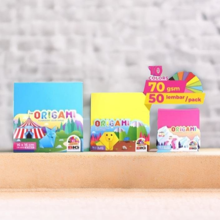 BIG Origami Folding Paper 10 Colors 2 Sides Contains 50 Sheets | Shopee ...