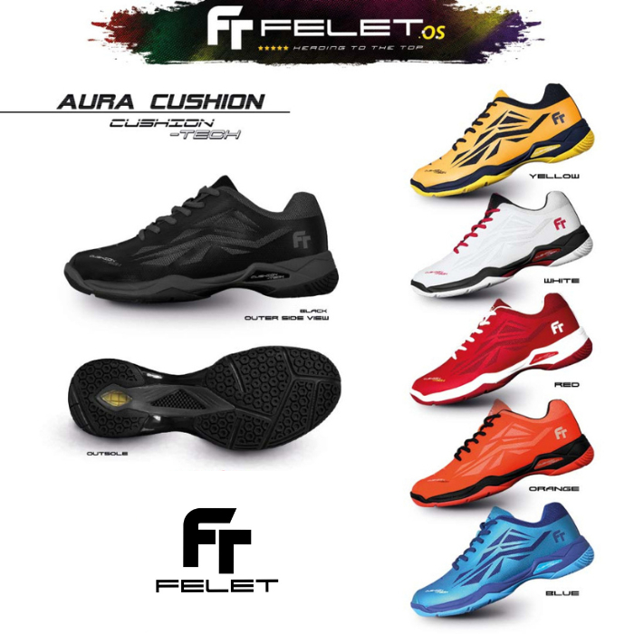 Felet AURA CUSHION TECH - ORIGINAL BADMINTON SHOES BY FELET | Shopee Singapore