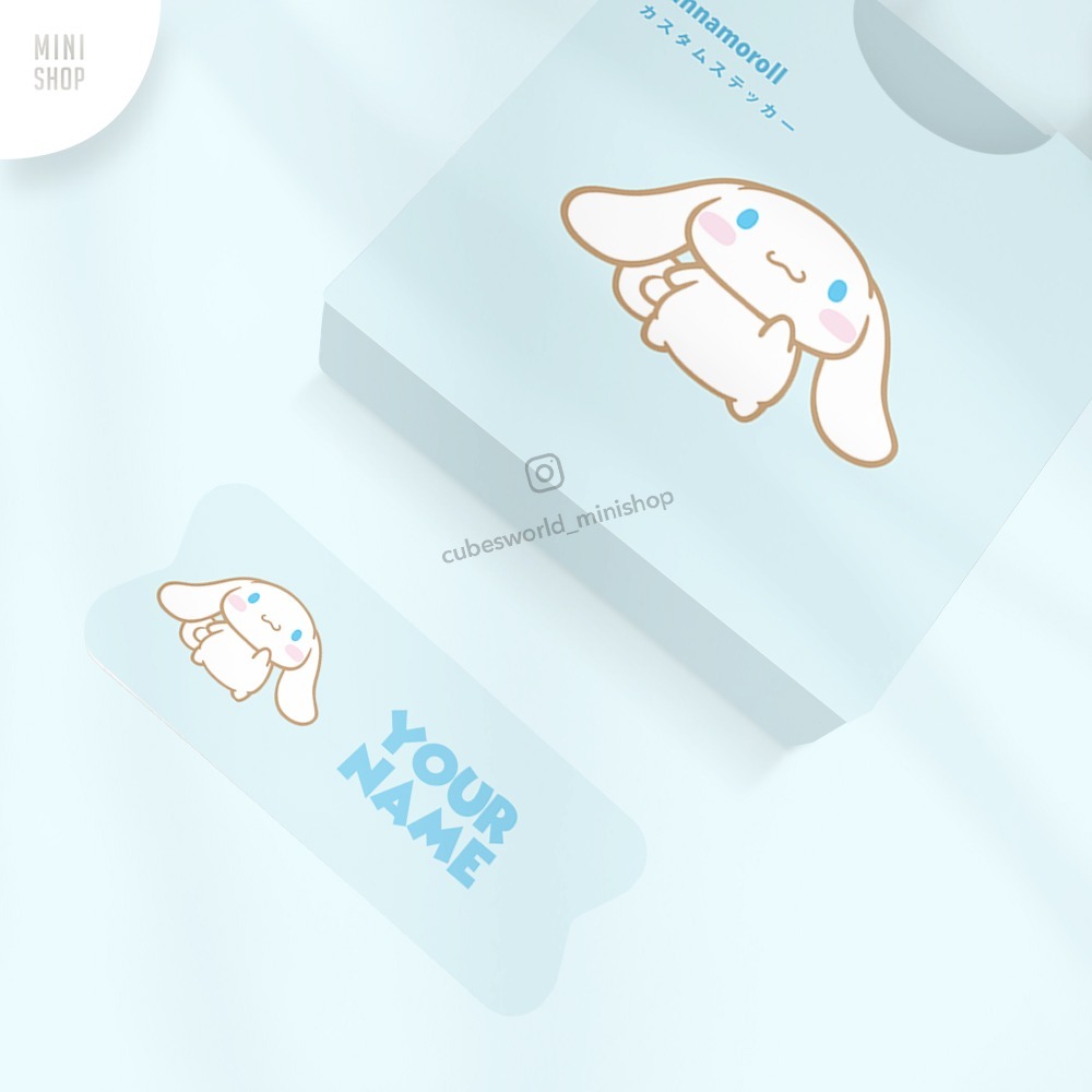 Sanrio Cinnamoroll Custom Waterproof Name Sticker | Shopee Singapore