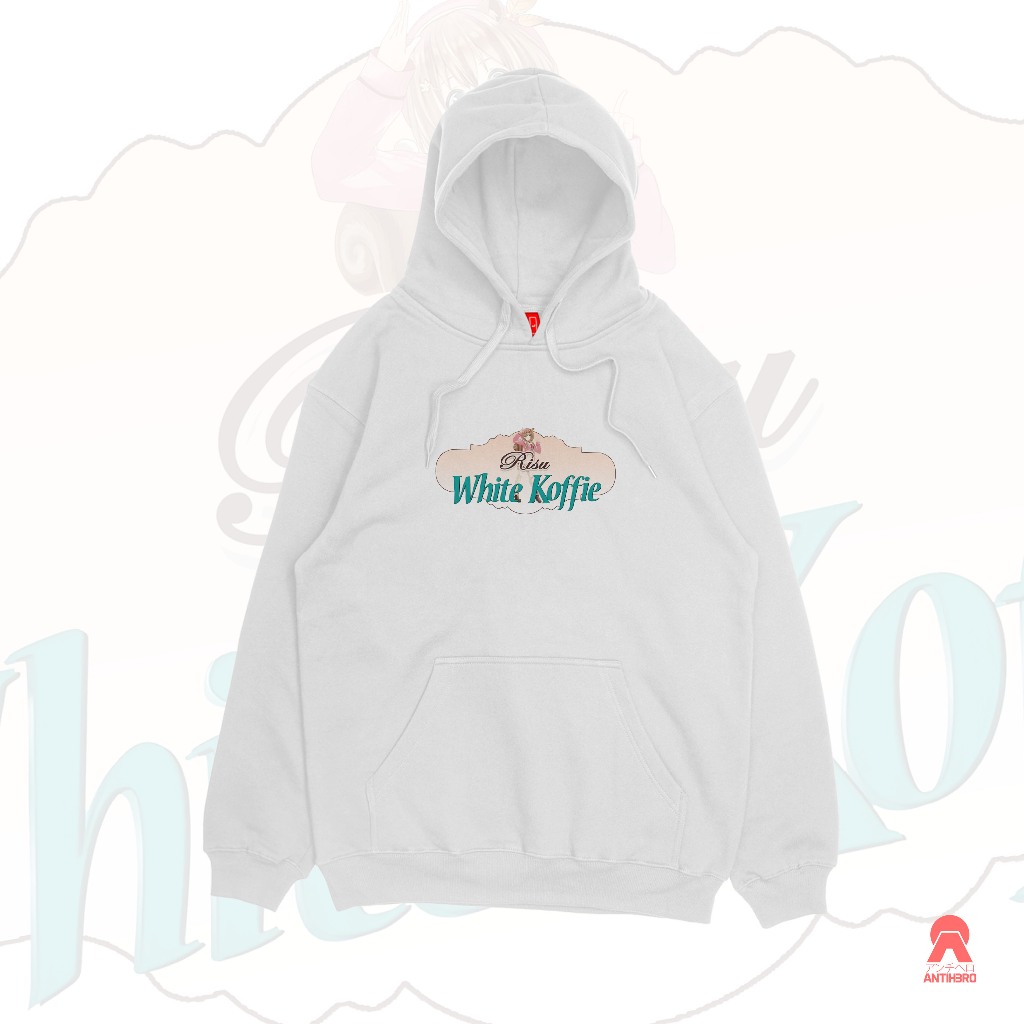 Hoodie Riser White Coffee Meme Shitpost Hololive Holo ID Ayunda Riser T ...
