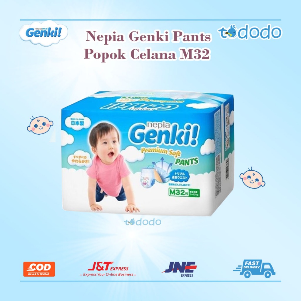 Nepia Genki Pants Type Diapers Premium Pants M32 | Shopee Singapore