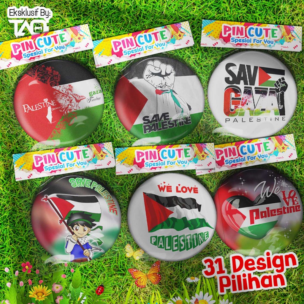 Palestine Flag Pin Size 58mm | Shopee Singapore