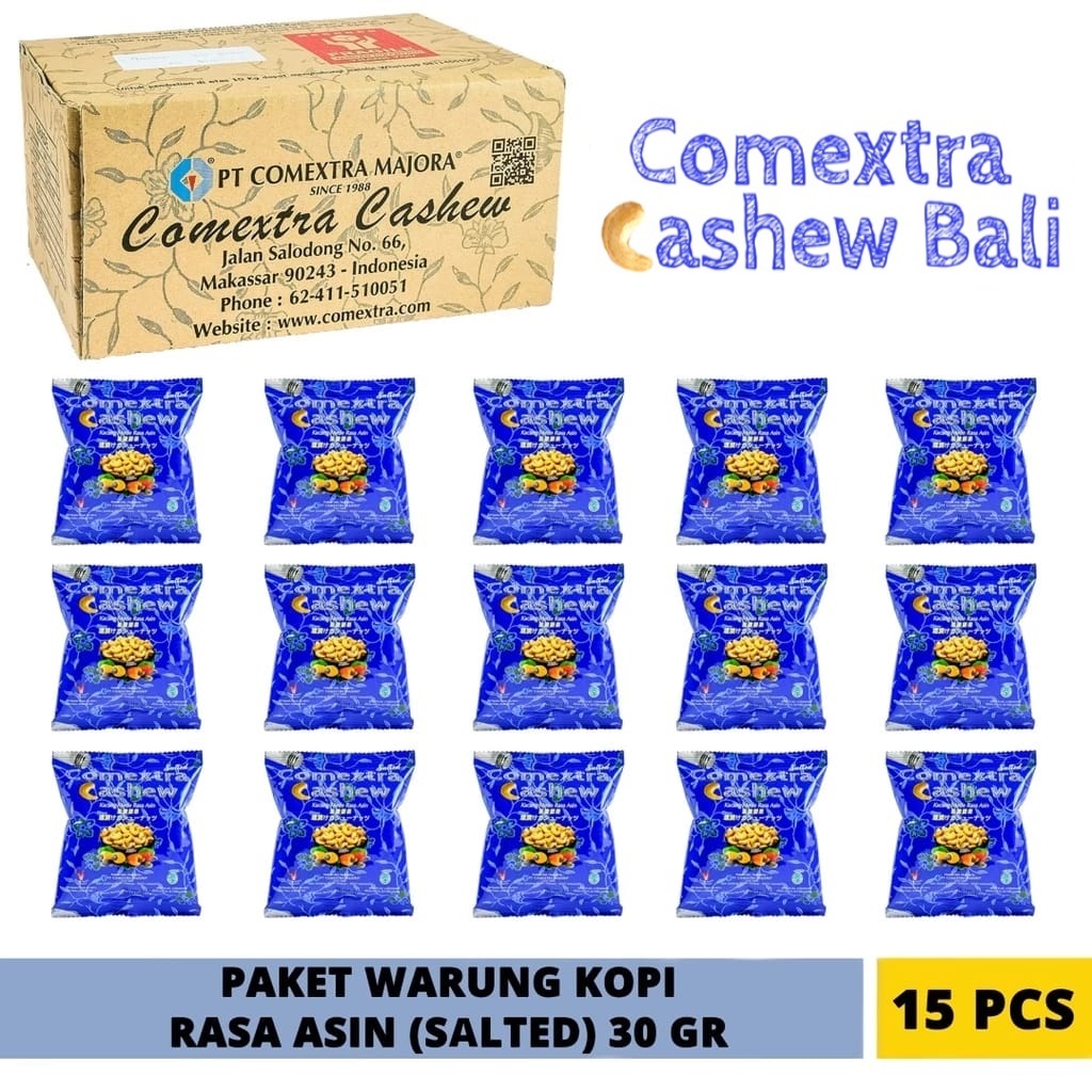 Cashew Nuts Comextra Cashew Fried Salted/Salted 30 Grams - Cashew Mente ...