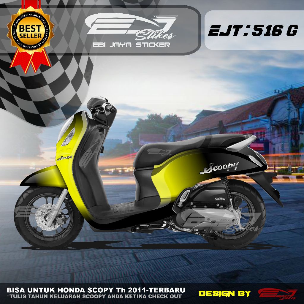 NEW RETRO MOTORCYCLE FULL BODY STICKER HONDA SCOOPY-LATEST FULL BODY ...