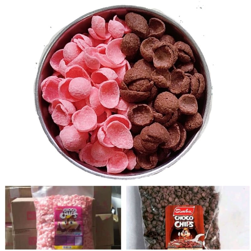 Coco crunch chocolate simba choco chips pink rainbow koko krunch 100 gr ...