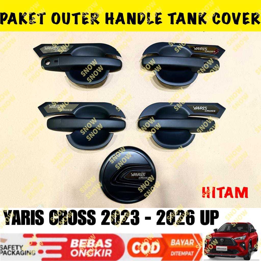 HITAM Package Outer Handle Tank Cover Yaris Cross 2023 2024 2025 2026 ...
