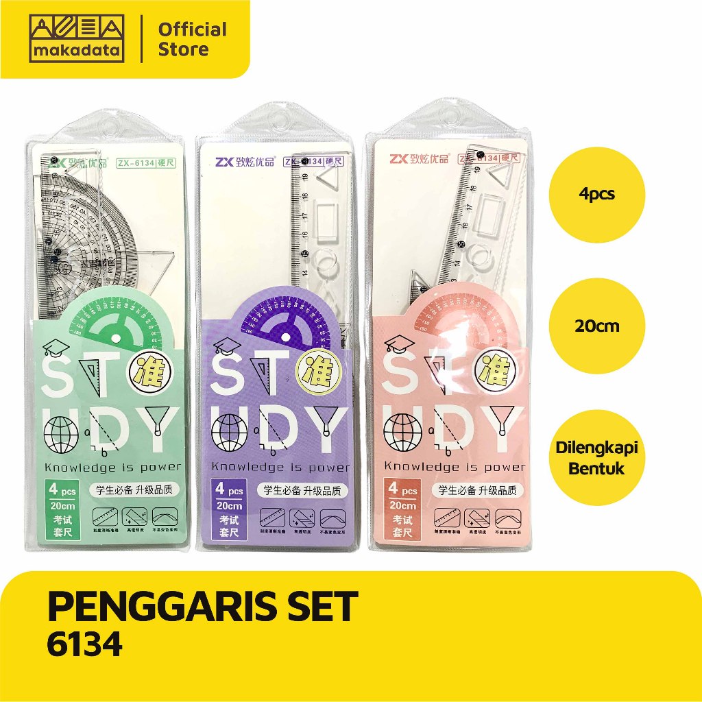 Ruler/line SET Transparent 6134 (1 SET) | Shopee Singapore