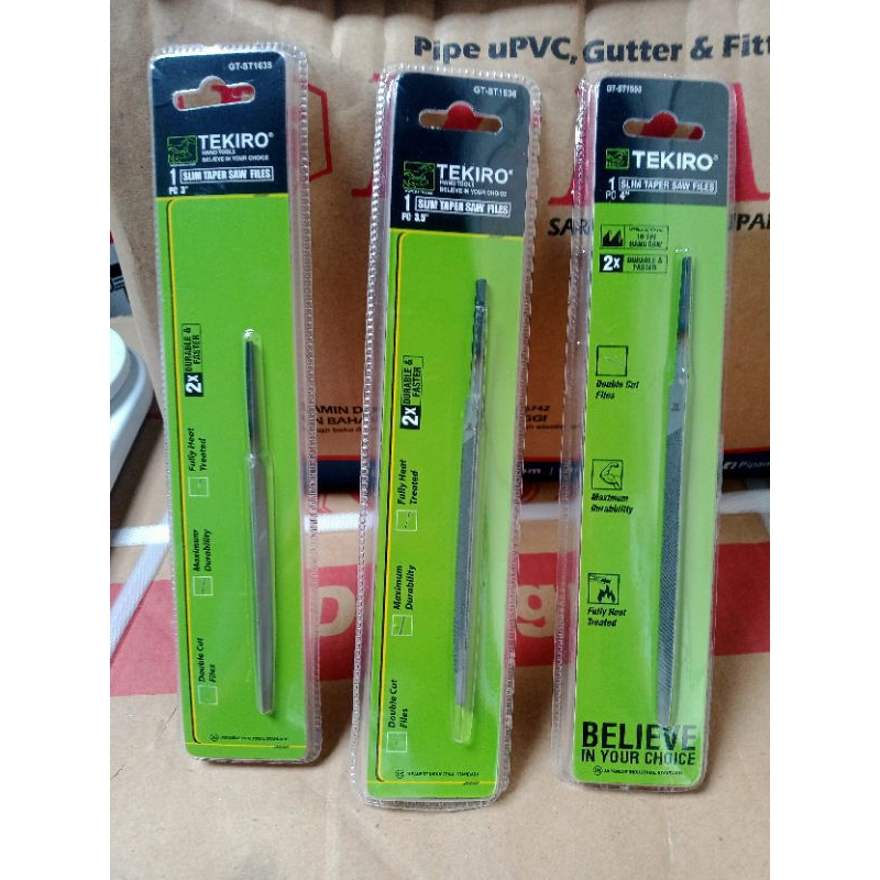 KAYU Triangular File | Slim File 3" 3,5" 4" TEKIRO - Wood Saw Files I ...