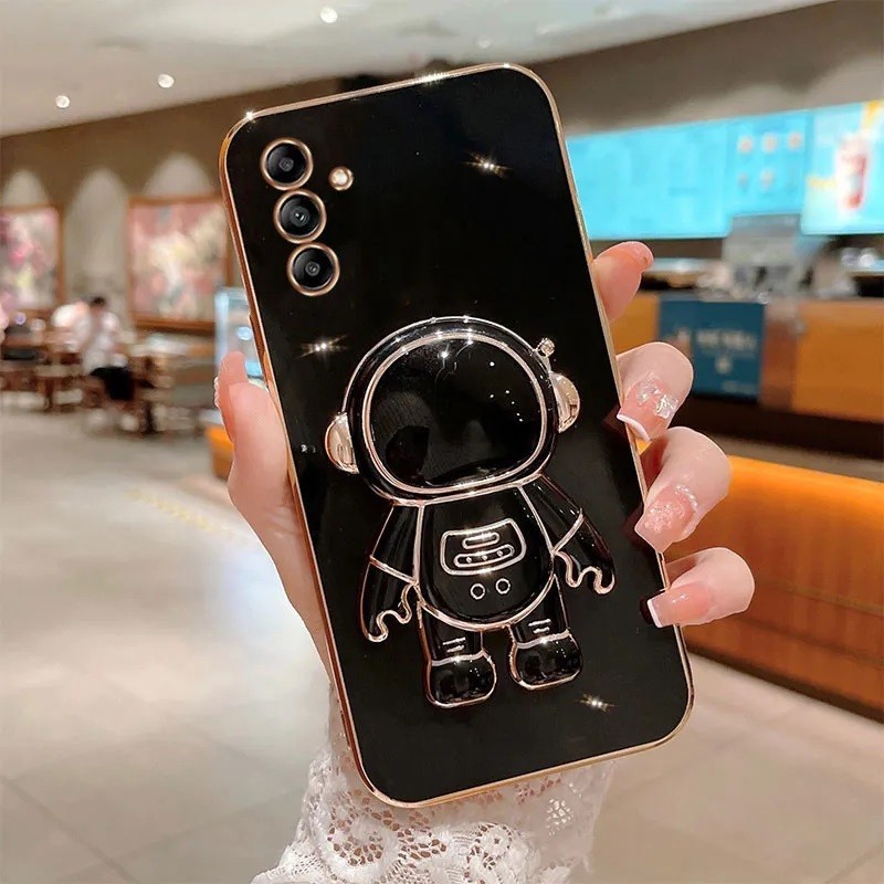 HP Samsung M34 M54 Soft Case Premium Astronaut Standing plating ...