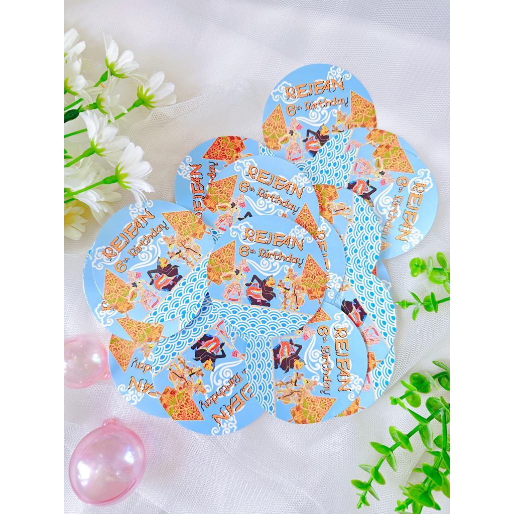 Wayang Kulit - Sticker Birthday Souvenir Hampers Pudding Tumpeng ...