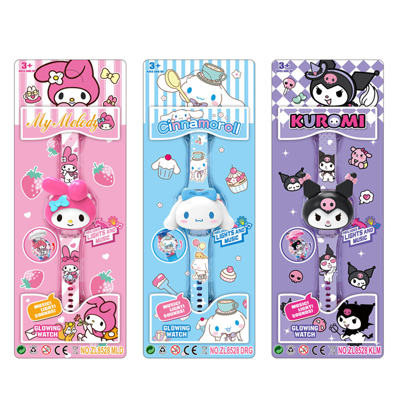 Children's Watch Light Music Character Cinnamon Roll Kuromi My Melody ...