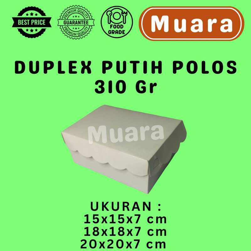 PUTIH Dos Duplex Plain White Rice Box / Cardboard Box Plain White ...