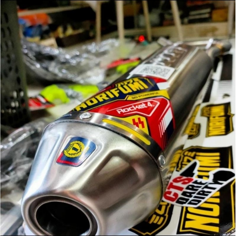 Norifumi rocket 4th stainless Exhaust New logo klx crf d-tracker wr PNP ...