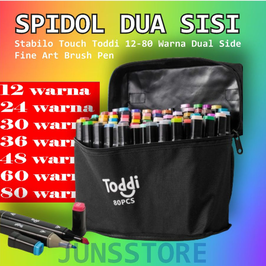 MATA Toddi Touch Double Sided Marker 12/24/60/80/100/120 Colors Speedol ...