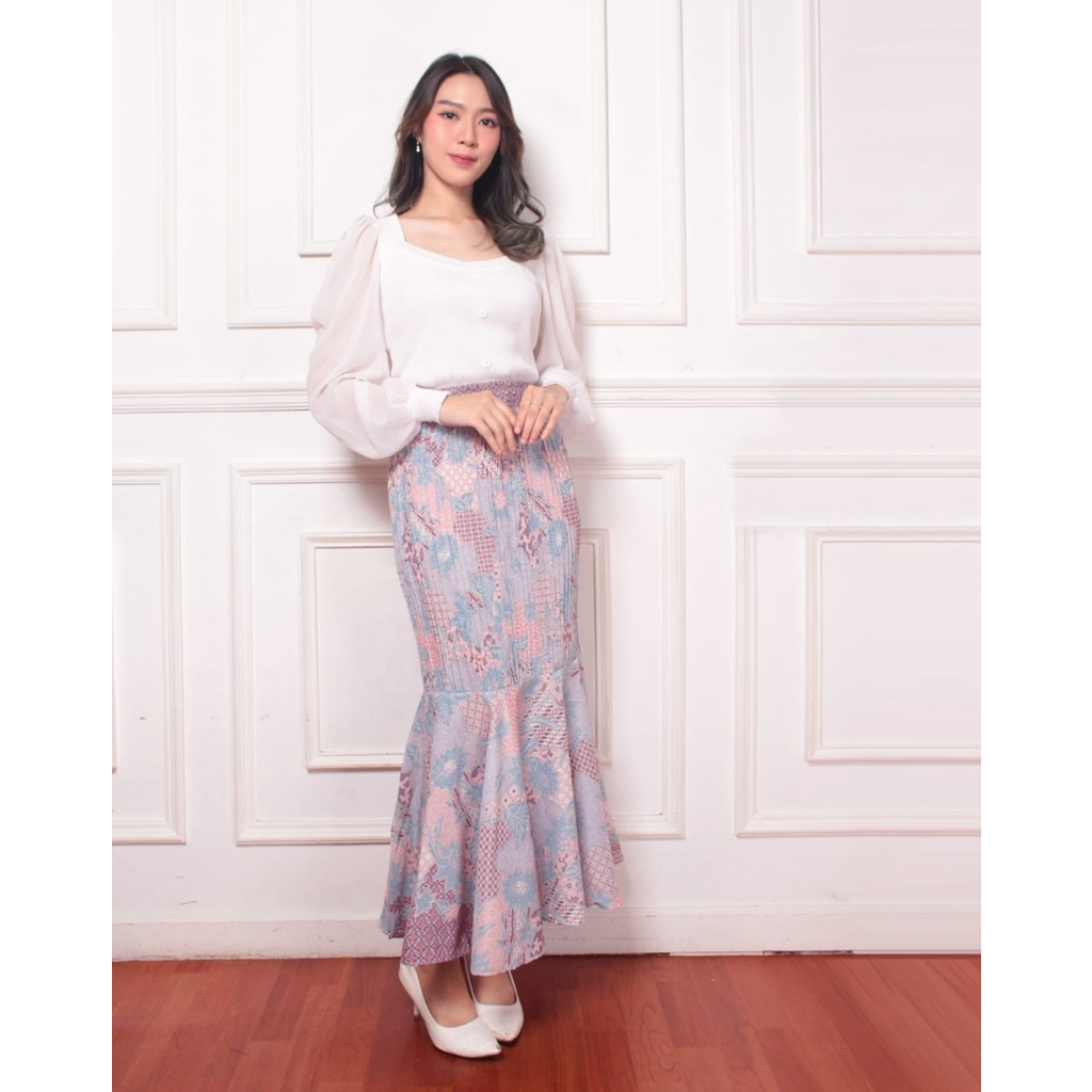Batik plisket mermaid skirt / mermaid skirt / span skirt / rempel skirt ...