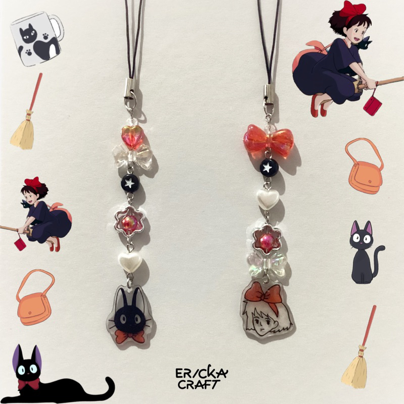PHONE CHARM KIKI'S DELIVERY SERVICE ANIME STUDIO GHIBLI KIKI BEADS ...