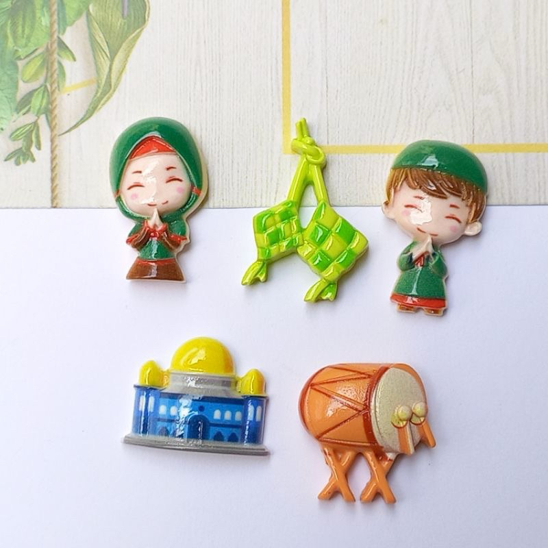 Eid Al-Fitr Decorations Clay Resin Glossy muslim characters retail ...