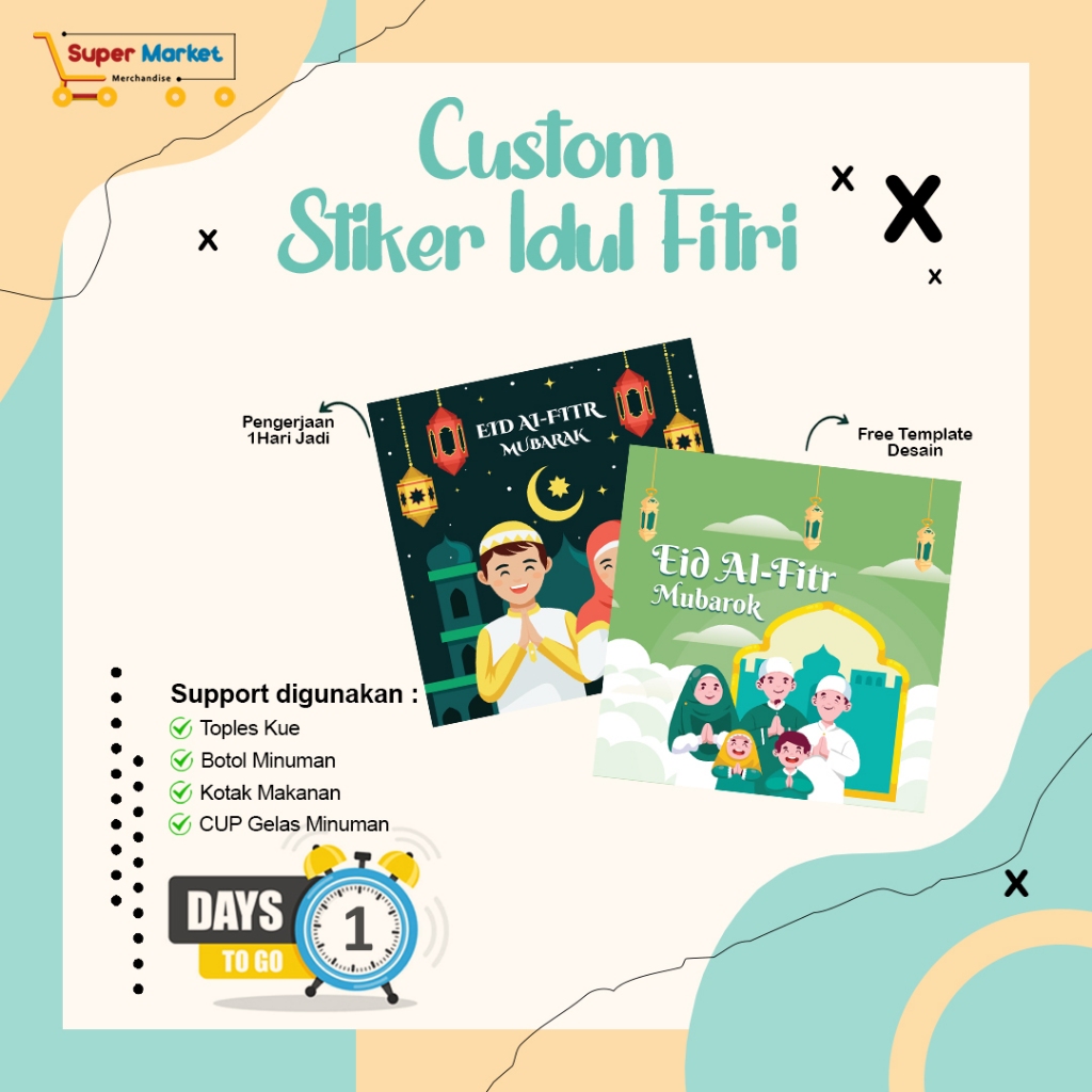 [Read Description] Viral/Custom Sticker Box Idul Fitri/Ramadhan/Lebaran ...