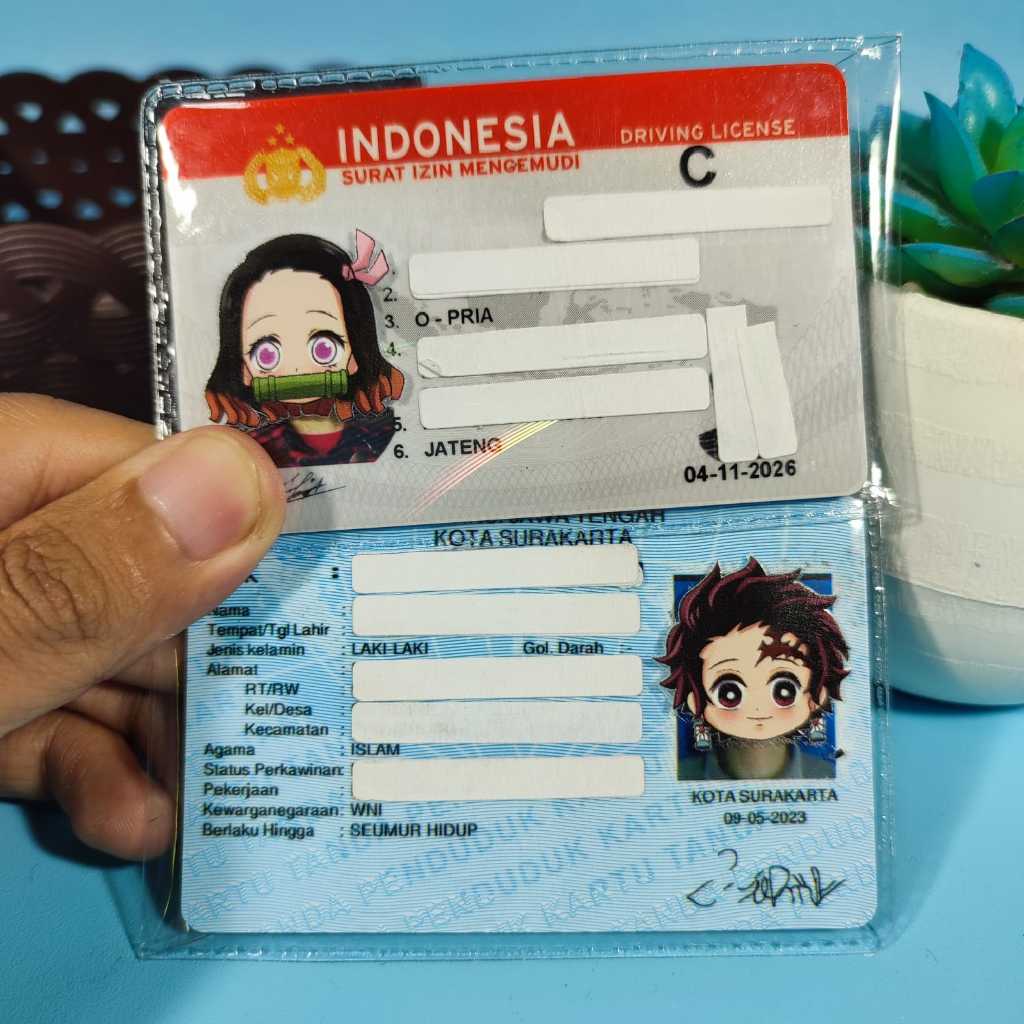 Cover KTP/SIM Anime Kimetsu No Yaiba - Anti-Scratch Protective Cover ...