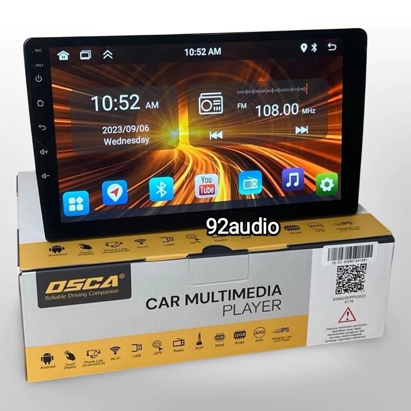 9 inch Android Head unit OSCA SC-9399 2GB+64GB Android Auto Carplay ...