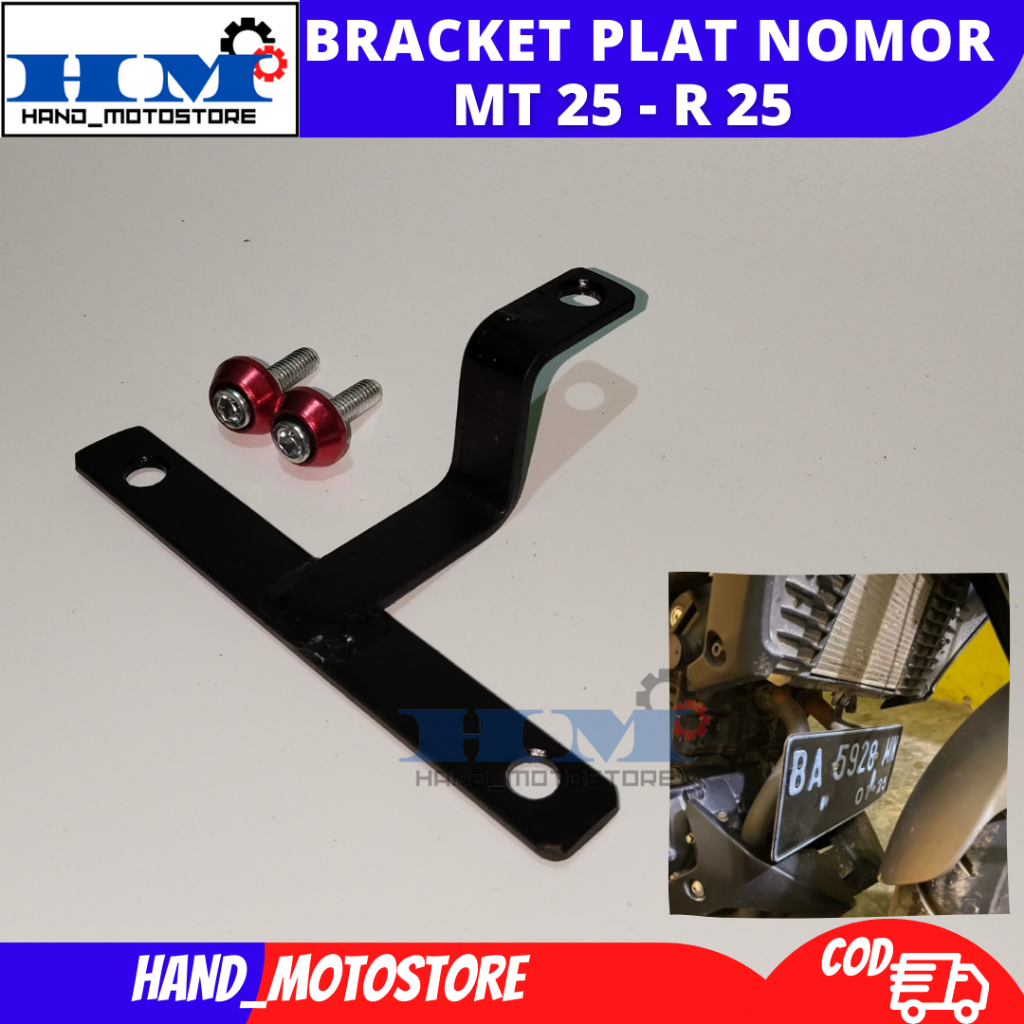 Number PLATE BRACKET MT 25 R 25 / POLICE NUMBER PLATE HOLDER UNDER PnP ...