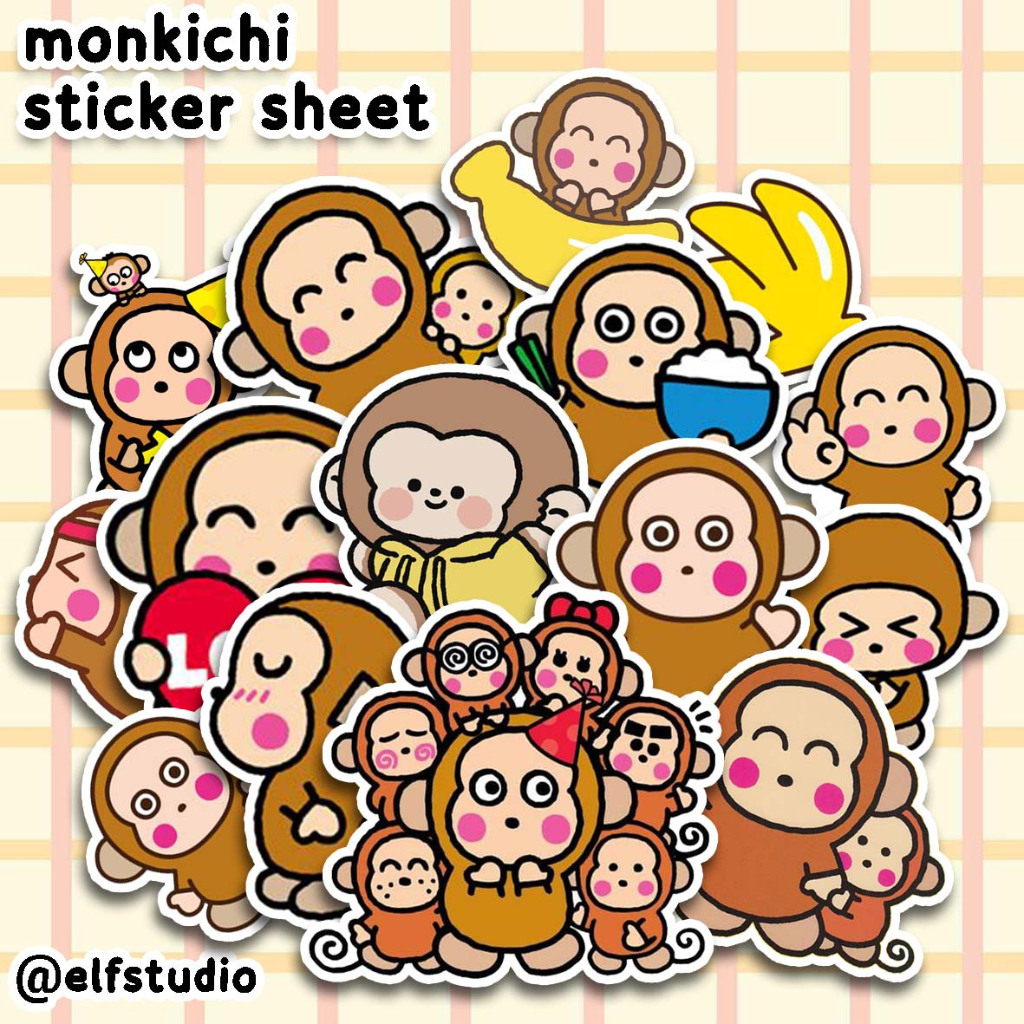 Monkichi Sticker Pack Sanrio Aesthetic Decoration Tumblr Sticker Cute ...