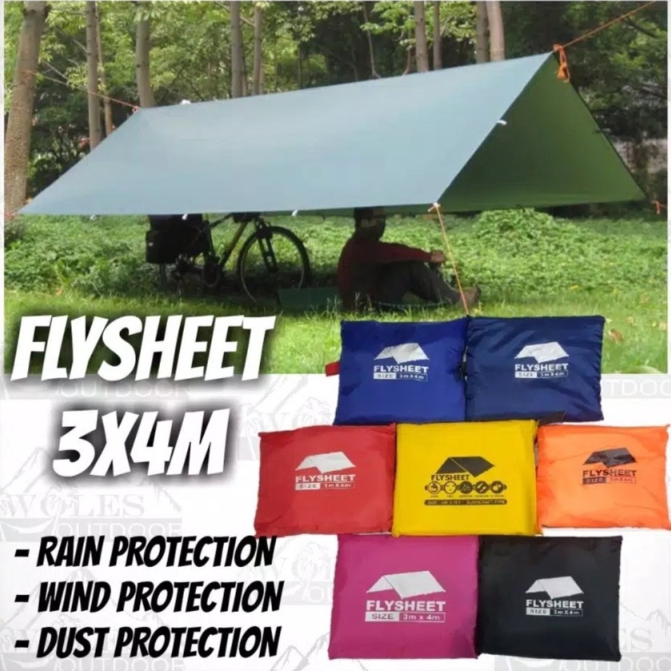 Limited Edition flysheet 3x4 Meters bushcraft traptrent Bivouac 4x3 ...