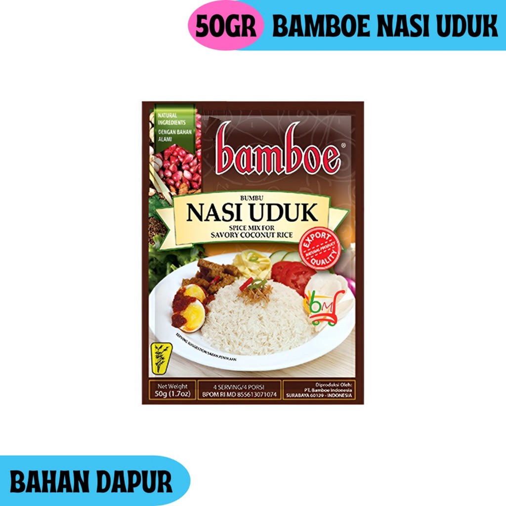 Bamboe Indonesia Nasi Uduk Special Indonesian Instant Cooking Seasoning ...