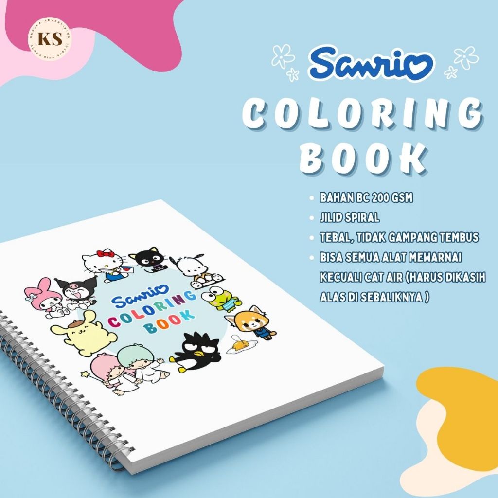 SANRIO Cute Cozy Coloring Page Coloring Book Aesthetic For Child and ...