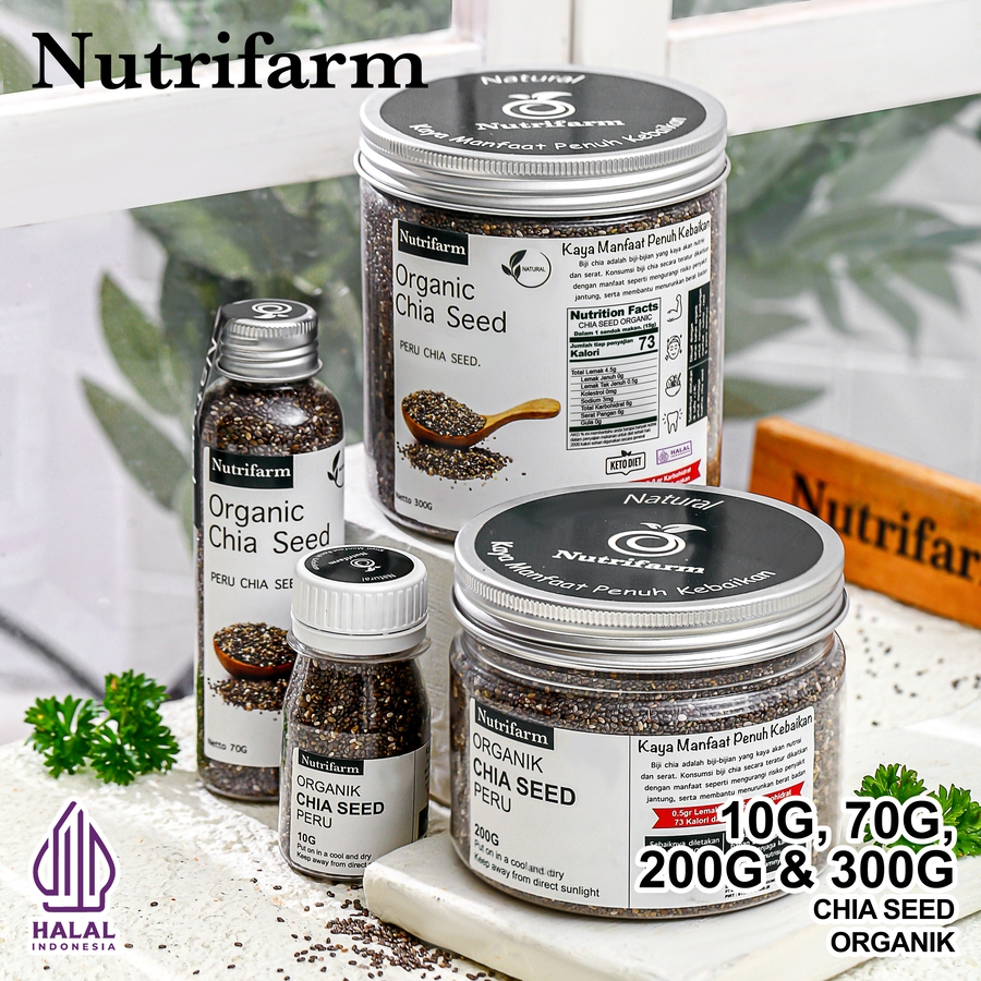 Nutrifarm Chia Seeds 10g 70g 200g 300g | Shopee Singapore
