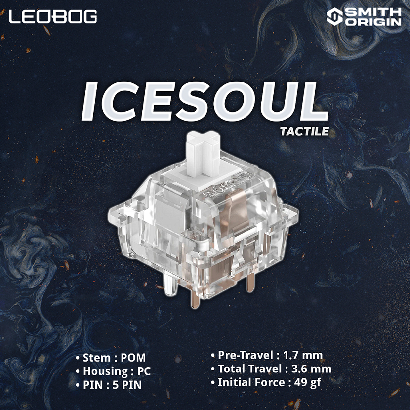 Leobog Icesoul Transparent Tactile Switches Mechanical Keyboard Switch ...