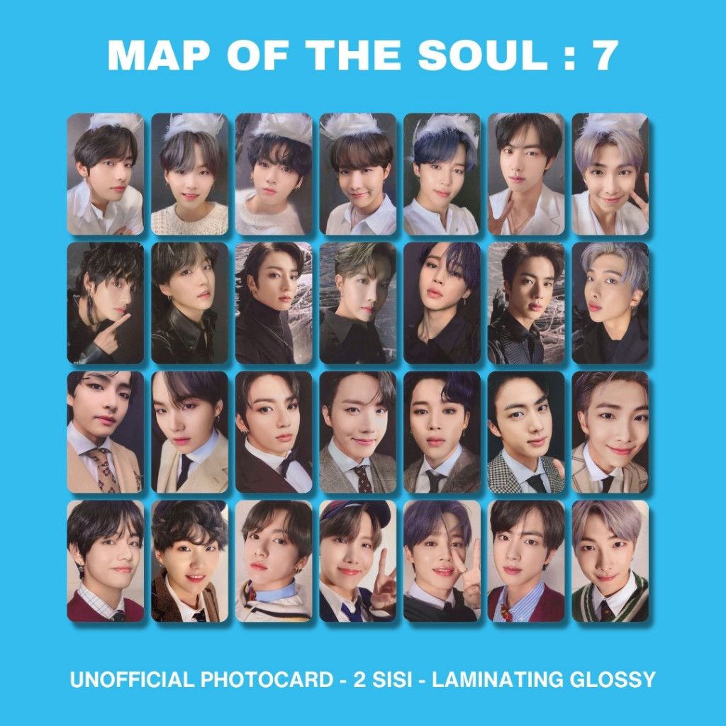 Bts Photocard Map Of The Soul 7 Albums Full Member Unofficial Complete ...