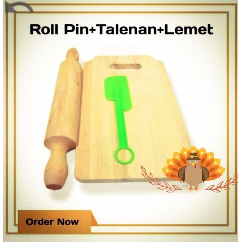 PERALATAN Economical package of rollingpin + talanan + lemet / kitchen ...