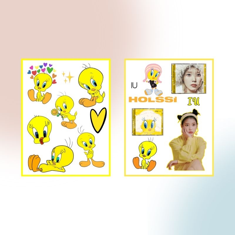 IU X TWEETY STICKER SET | Shopee Singapore