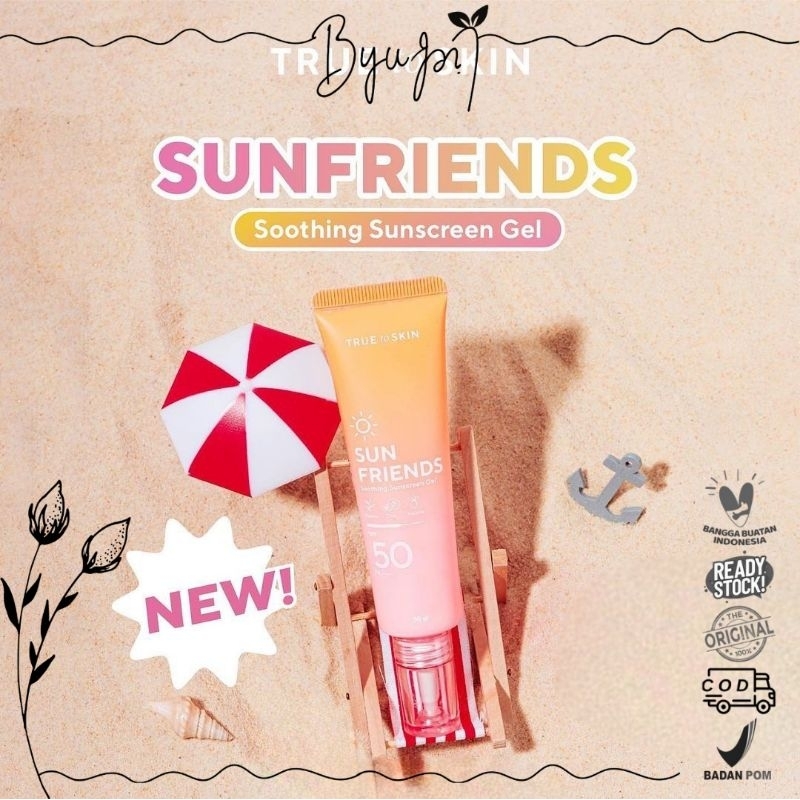 True to Skin Sun Friends SPF 50 PA ++++ Shooting Sunscreen Gel 30gr ...