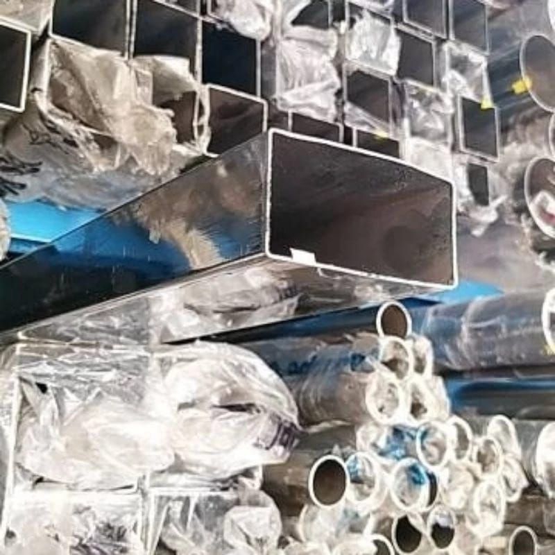 Stainless Square Pipe 5 cm x 10 cm Thickness 1,2 mm Length 50 cm ...