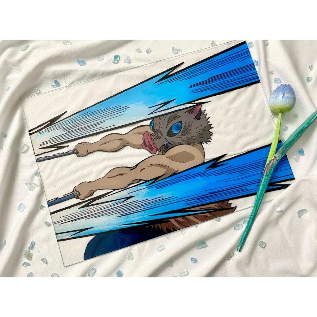 Inosuke Hashibira Demon Slayer (Kimetsu No Yaiba) Acrylic Anime Glass ...